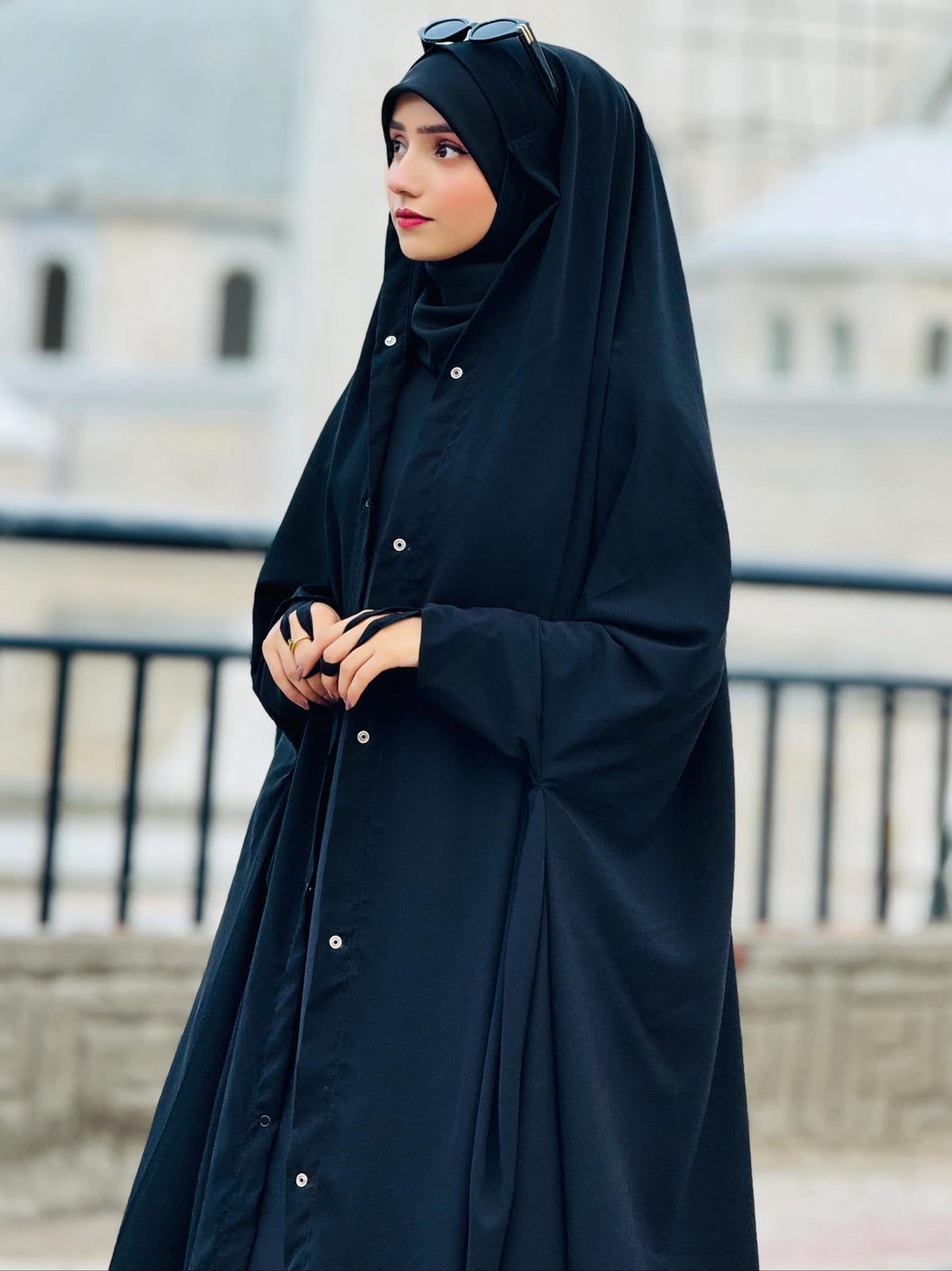 Full Length Black Chador – Overhead Front Open Abaya, Modest Women’s ...