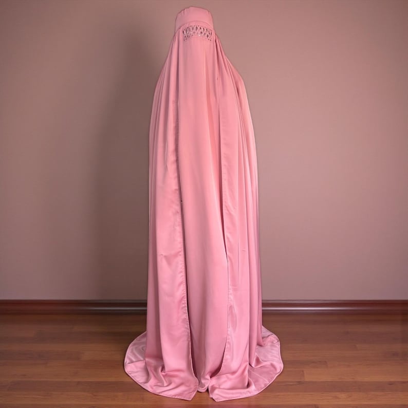 New Design Afghan Burqa: Soft Pink Burka in Nida Fabric, Modern Islamic ...