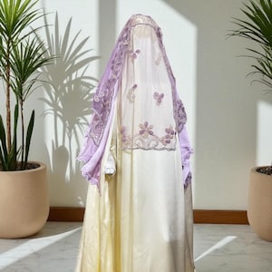 Embroidered Burqa With Khimars: Luxurious Full-cover Burka Veil With ...