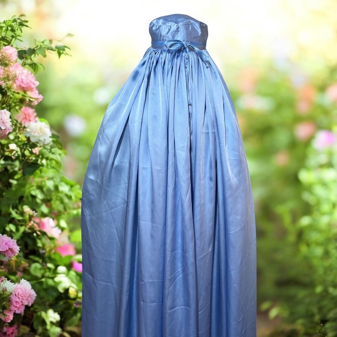 Blue Afghan Topi Burqa With Arm Holes, Modern Chadri Jilbab Abaya Full ...