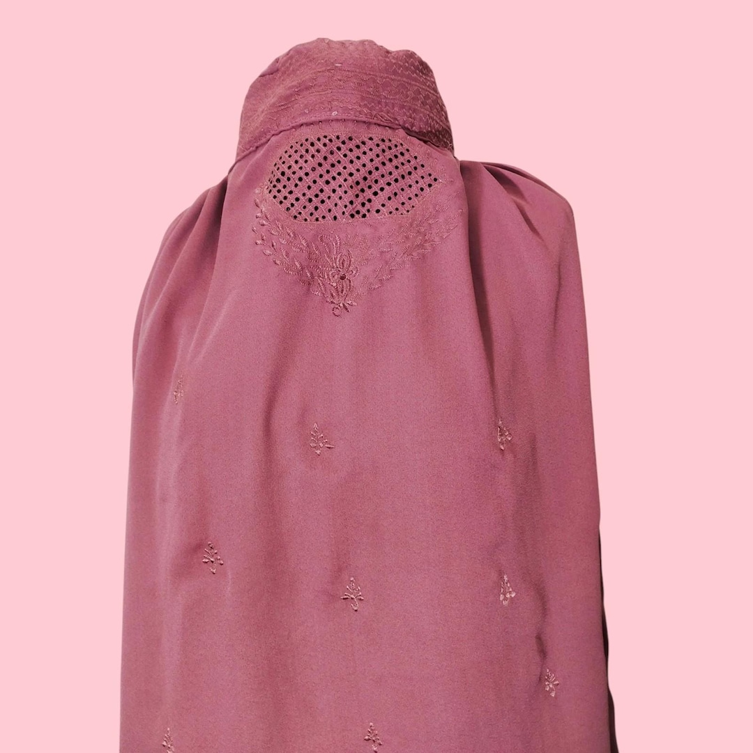 Pink Afghan Topi Burqa Chadri Jilbab Abaya, Handmade Islamic Veil ...
