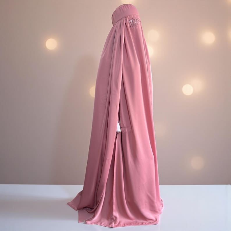 New Design Afghan Burqa: Soft Pink Burka in Nida Fabric, Modern Islamic ...