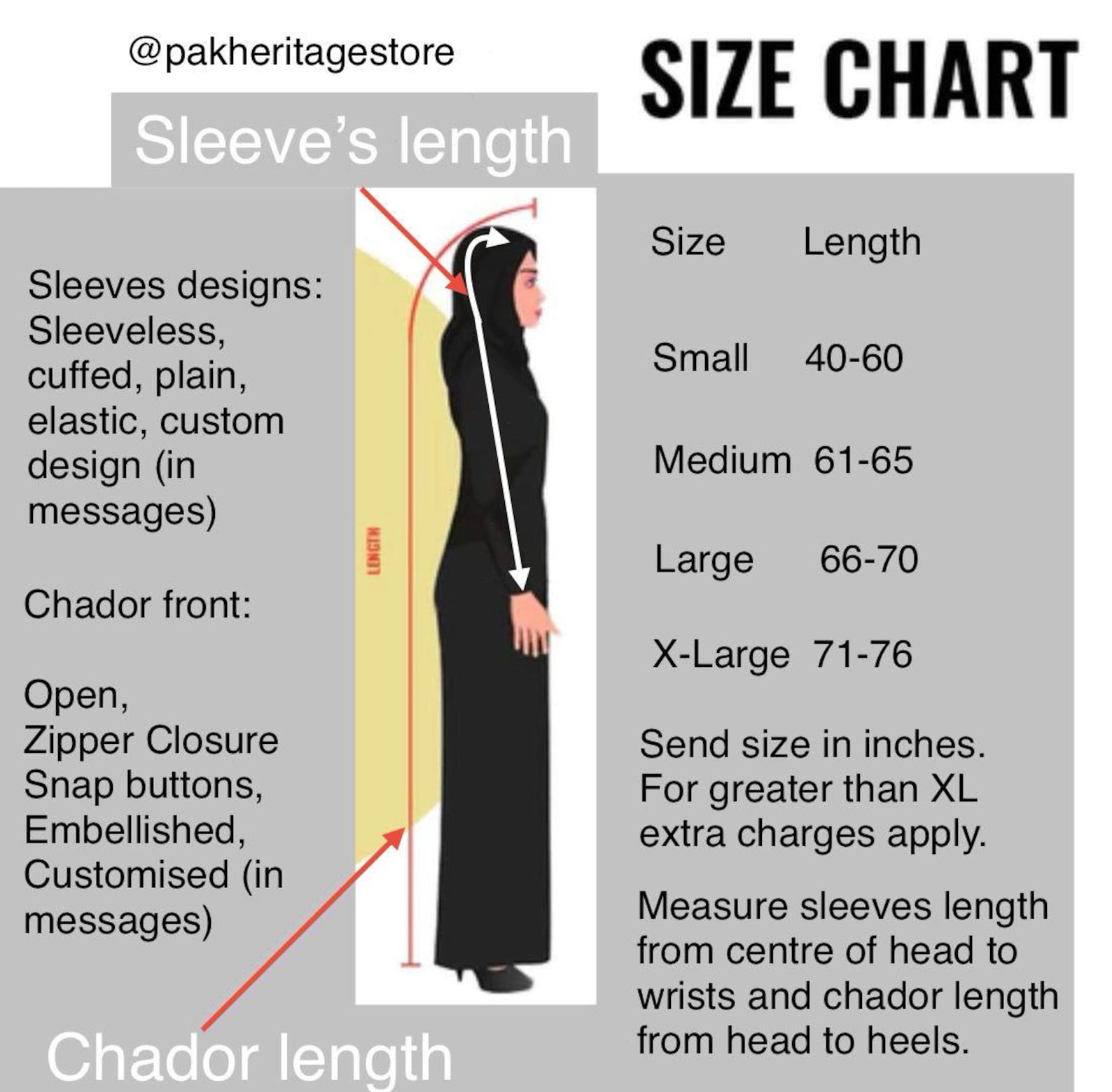 Full Length White Chador Set – Overhead Front Open Embellished Chadar ...