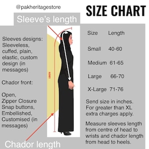 Full Length Black Chador – Overhead Front Open Abaya, Modest Women’s ...