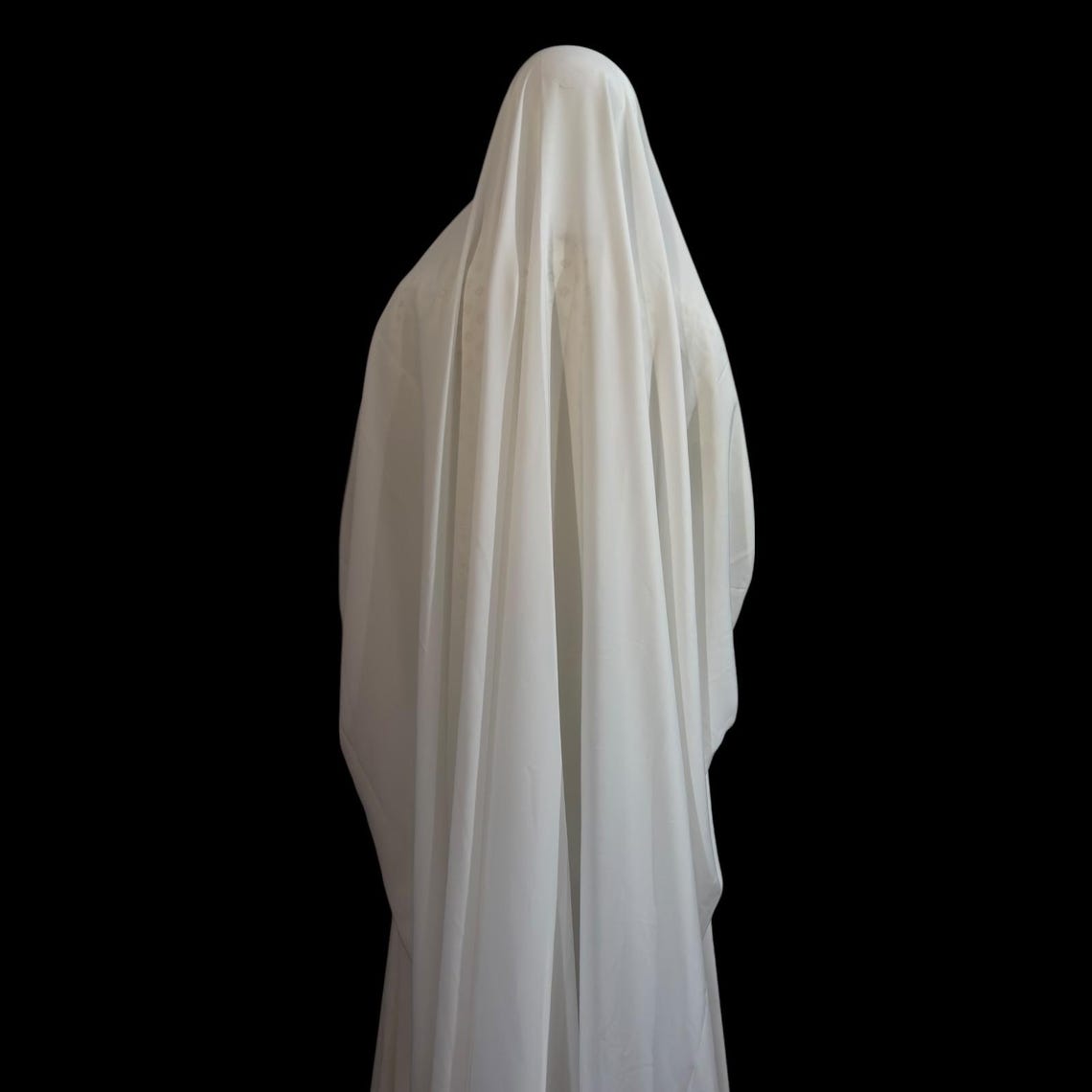 Women’s White Chador, Full Length Chadar With Sleeves, Overhead Front ...