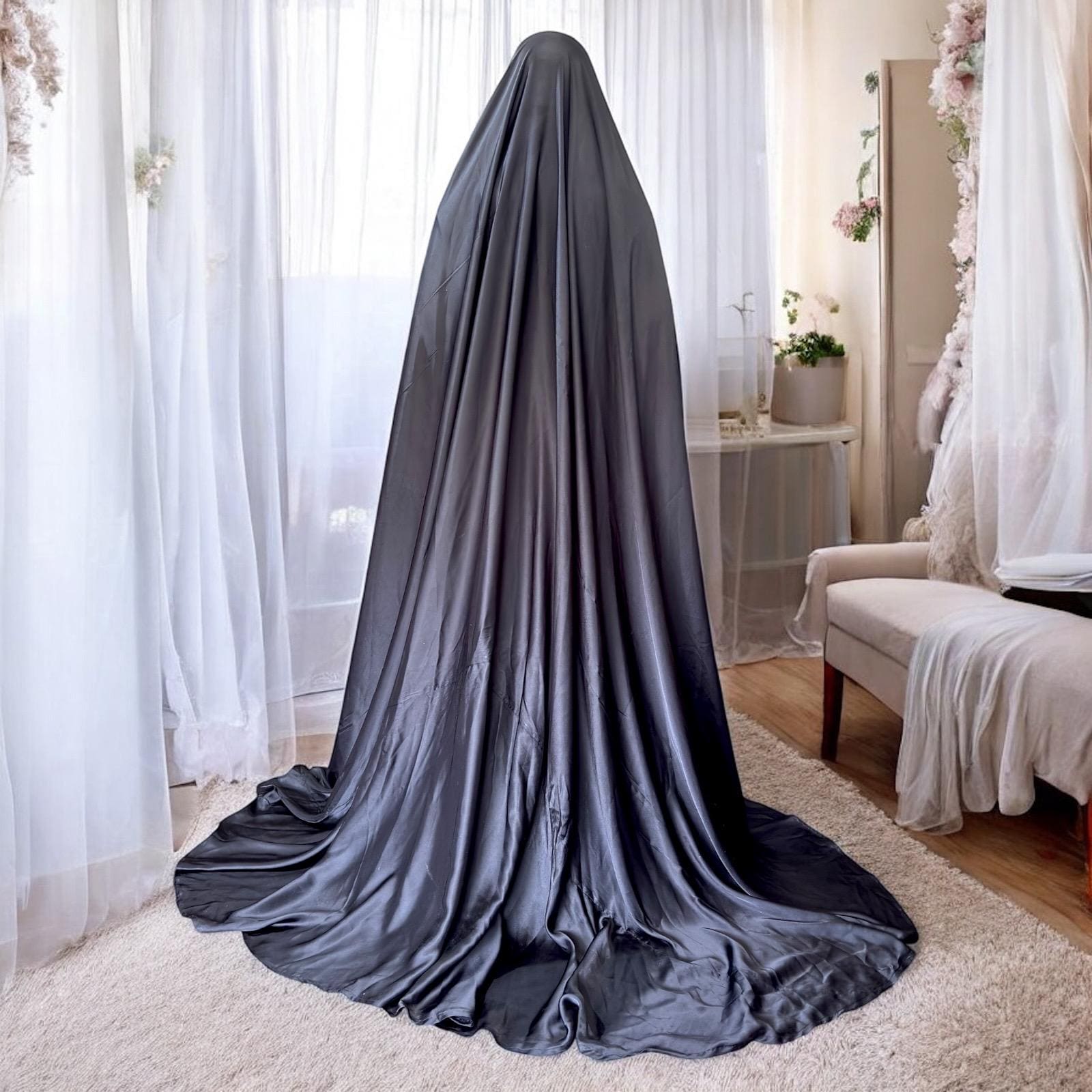 Handmade Islamic Kashmiri Burqa With Separate Eye Grills Sleeveless ...