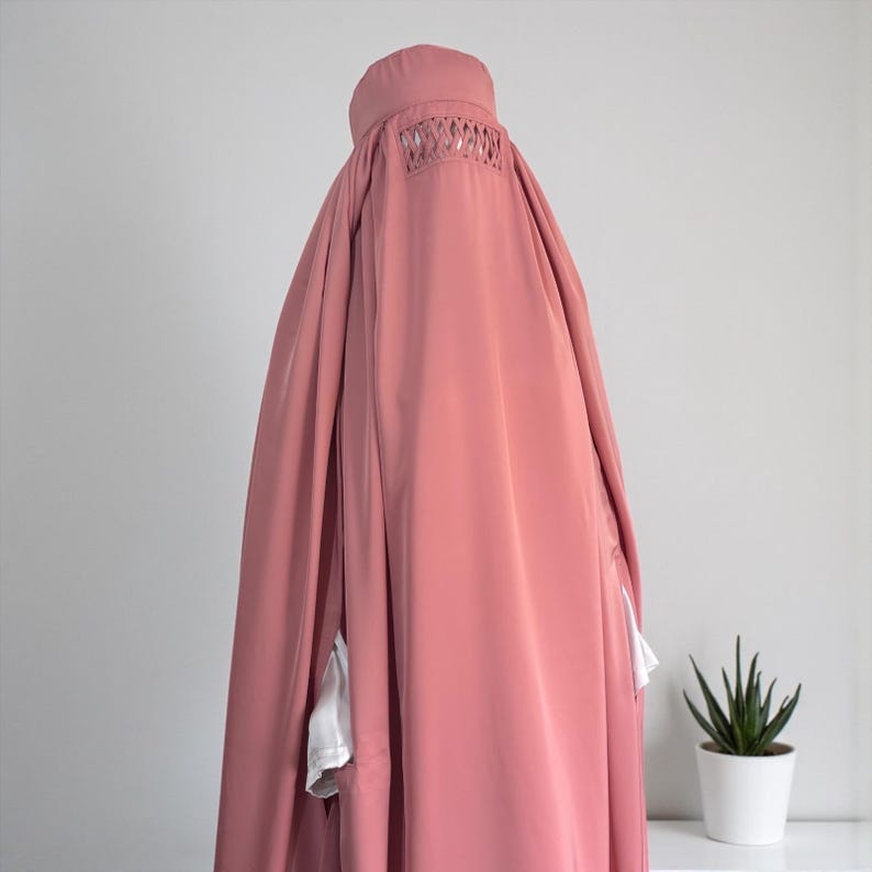New Design Afghan Burqa: Soft Pink Burka in Nida Fabric, Modern Islamic ...