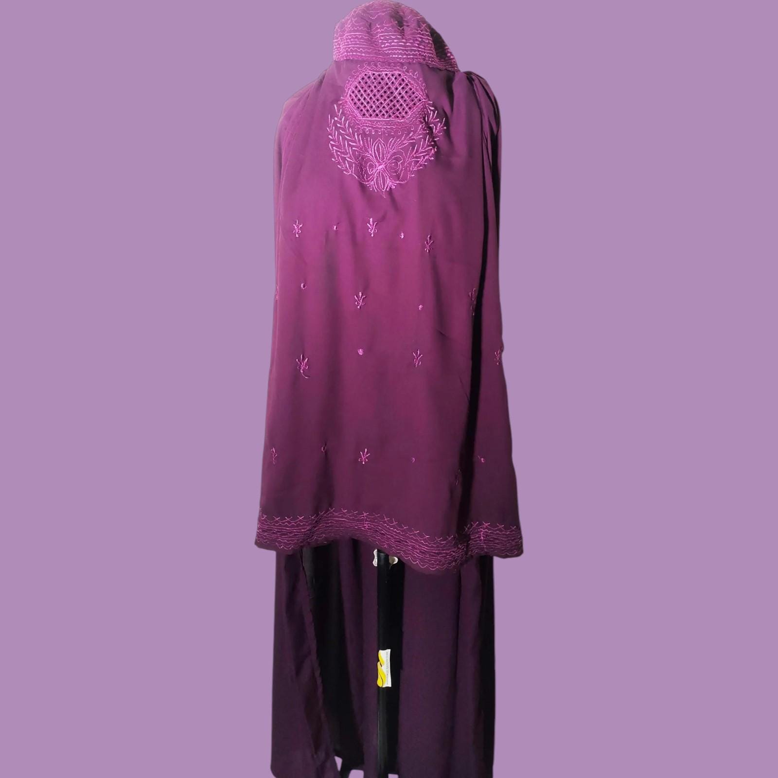 Afghan Topi Burqa Chadri Jilbab Abaya | Handmade Purple Burka Kaftan ...