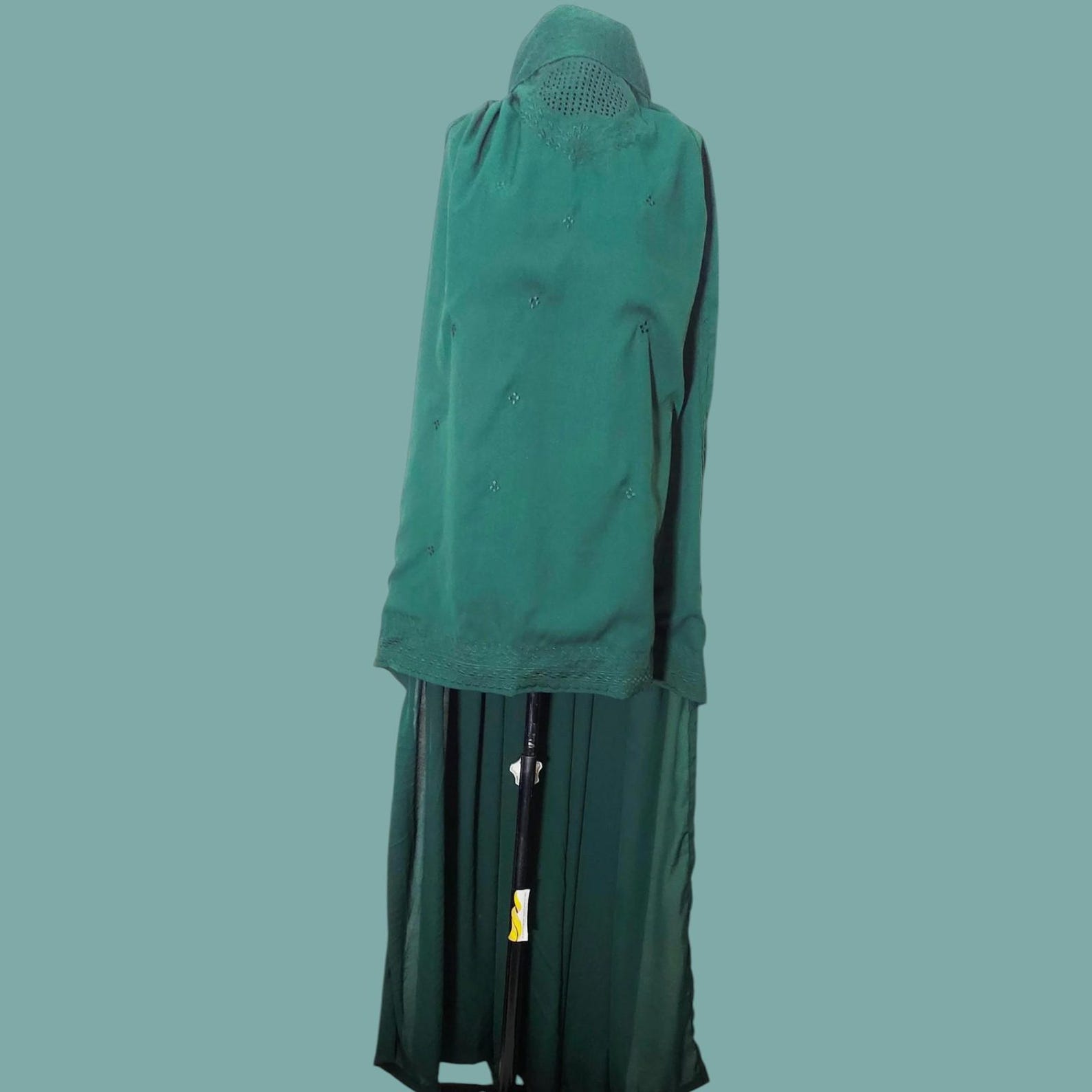 Afghan Topi Burqa Chadri Jilbab Abaya | Handmade Emerald Burka Kaftan ...