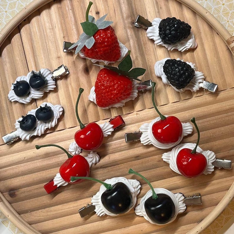 Fruit Hair Clips - Etsy