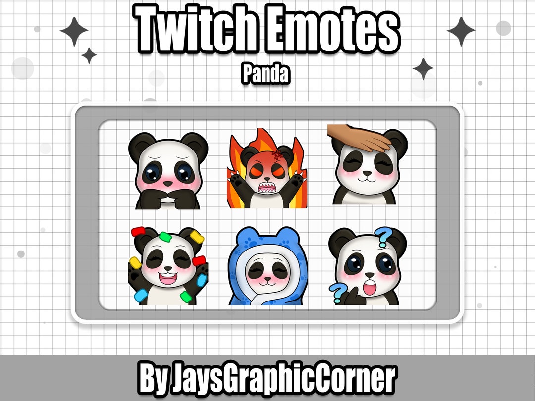 Panda Emotes Pack - Etsy