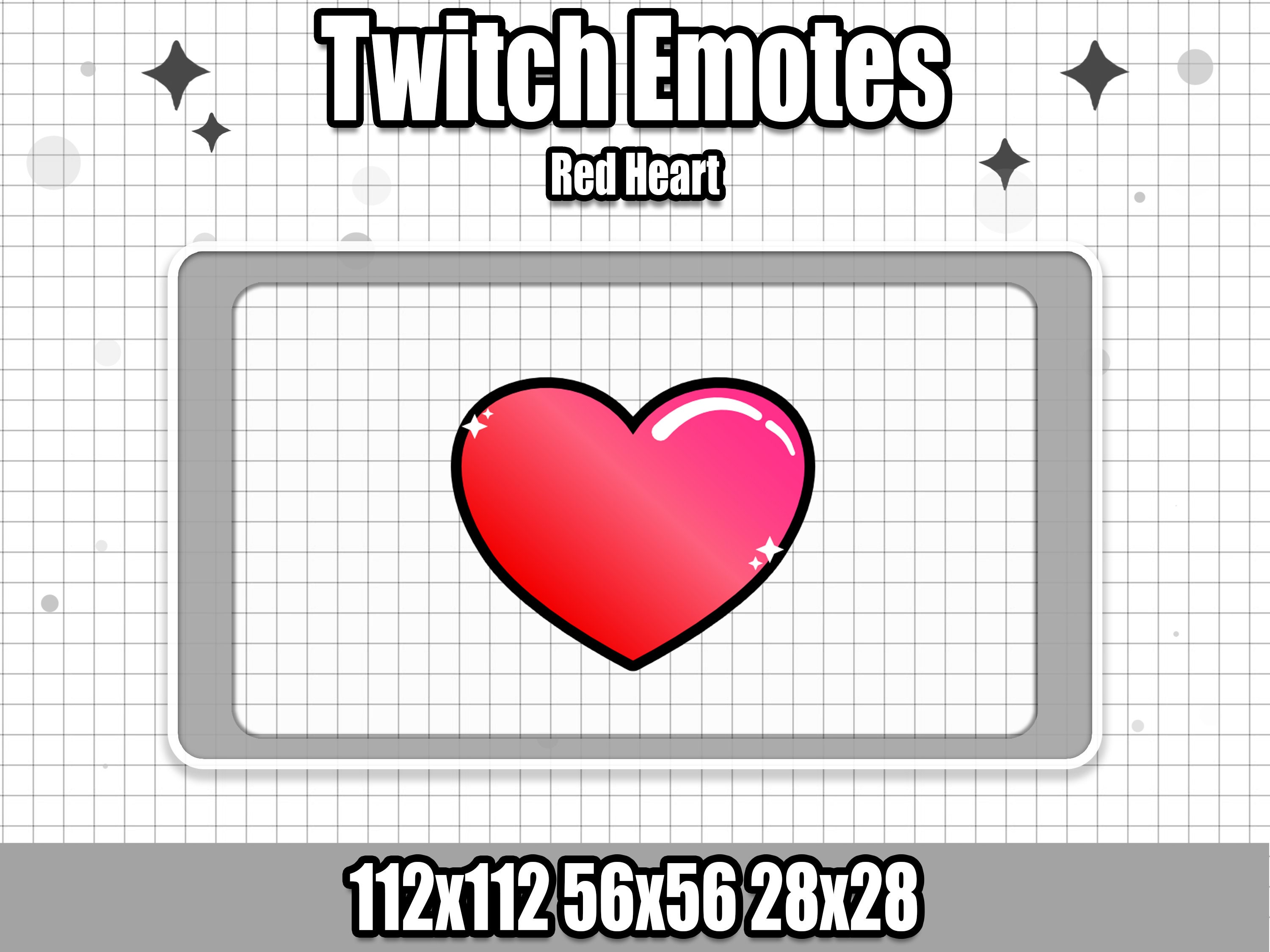 Red Heart Twitch Emote - Etsy