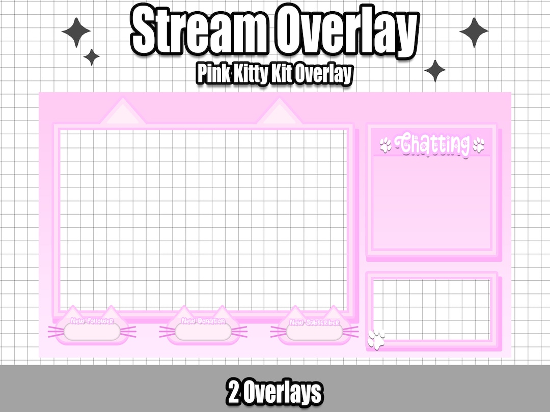 Pink Kitty Kit Overlays - Etsy