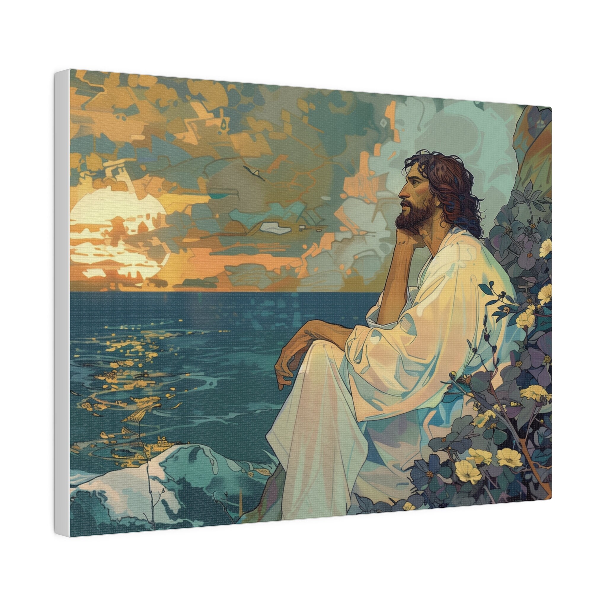Jesus Looking Out to Sea Wall Art - Etsy