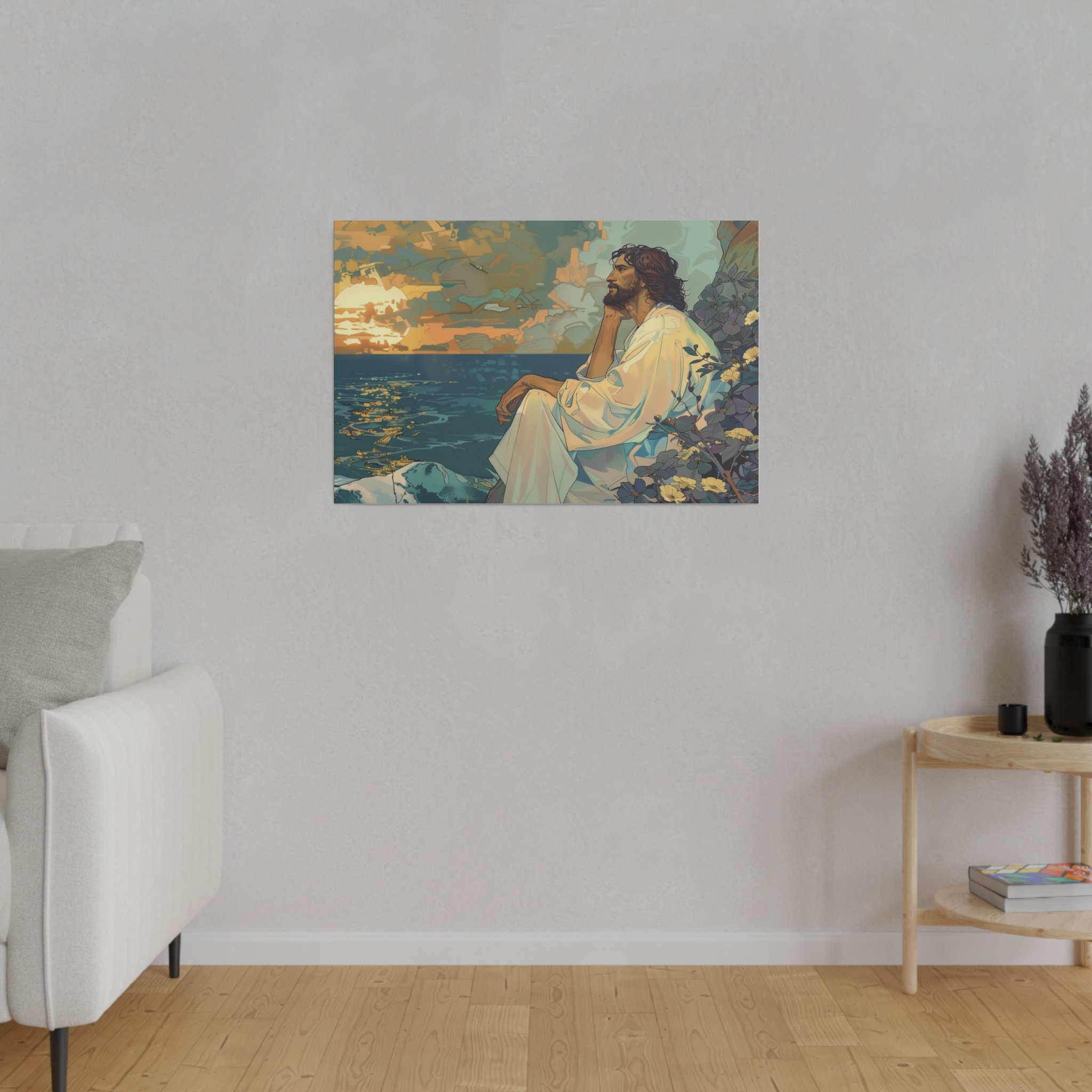Jesus Looking Out to Sea Wall Art - Etsy