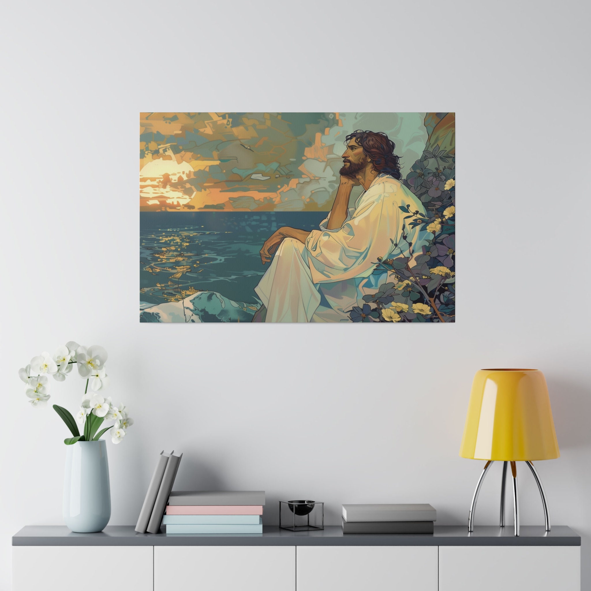 Jesus Looking Out to Sea Wall Art - Etsy