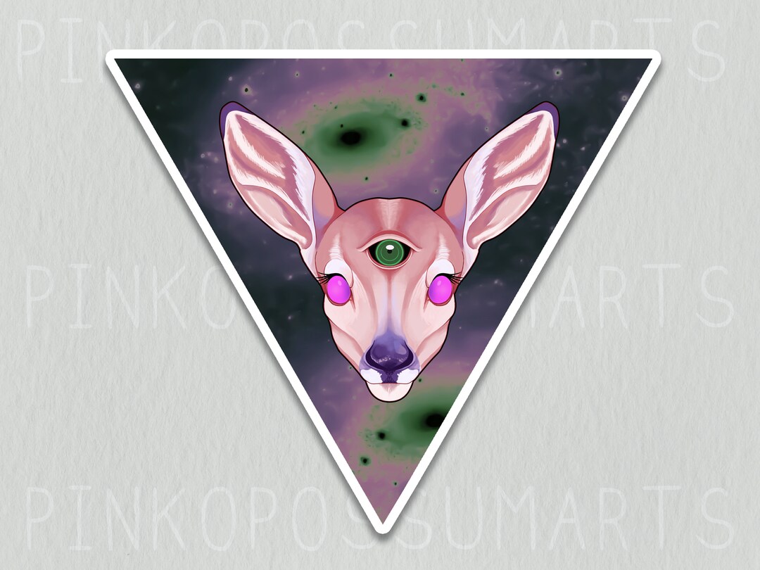 Falling Fawn Galaxy / Nebula / Space Deer Matte Vinyl Sticker - Etsy