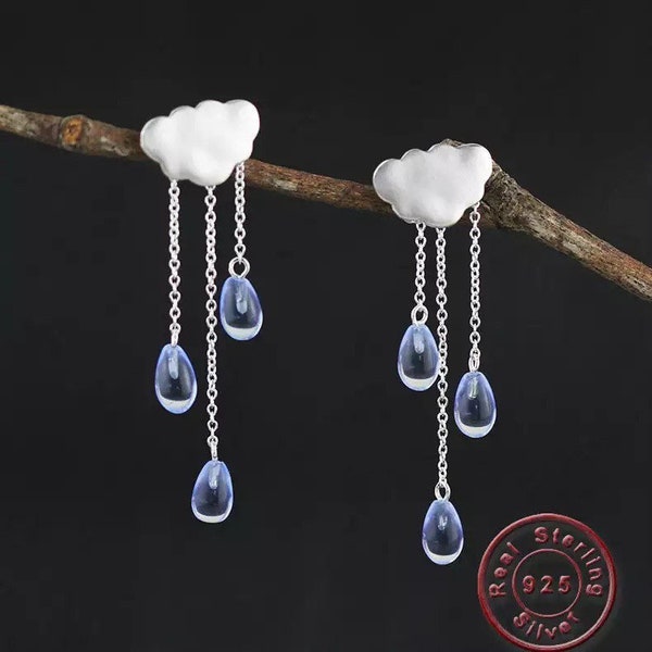 Rain Cloud Earrings - Etsy