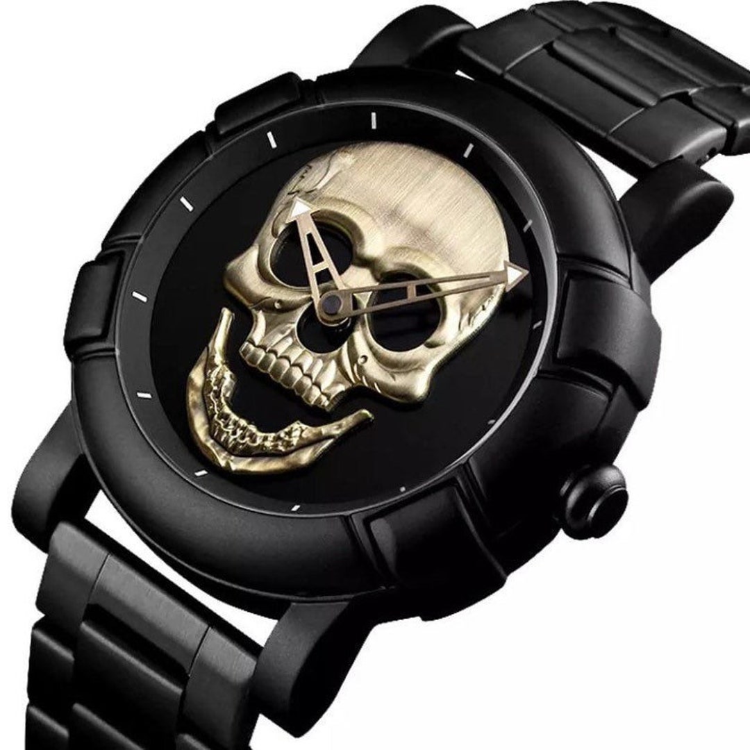 Mens Punk Rock Skull Skeleton Watchskull Watch Skeleton - Etsy UK