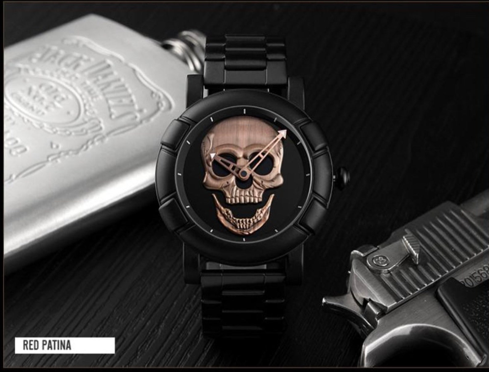 Mens Punk Rock Skull Skeleton Watchskull Watch Skeleton - Etsy UK