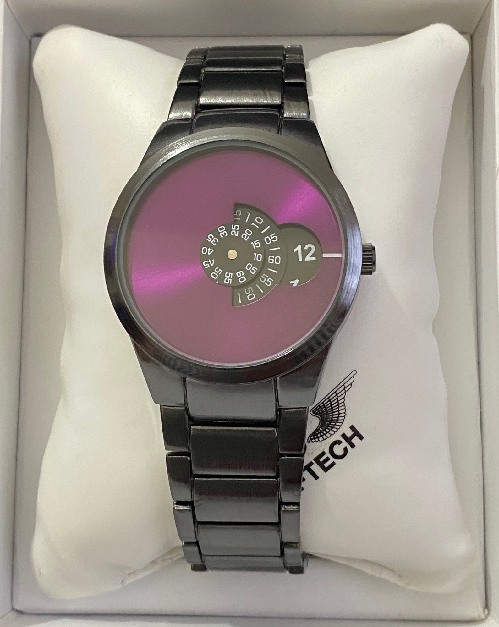 Jump Hour Retro Style WatchStriking Blue Dial Trendy Black | Etsy