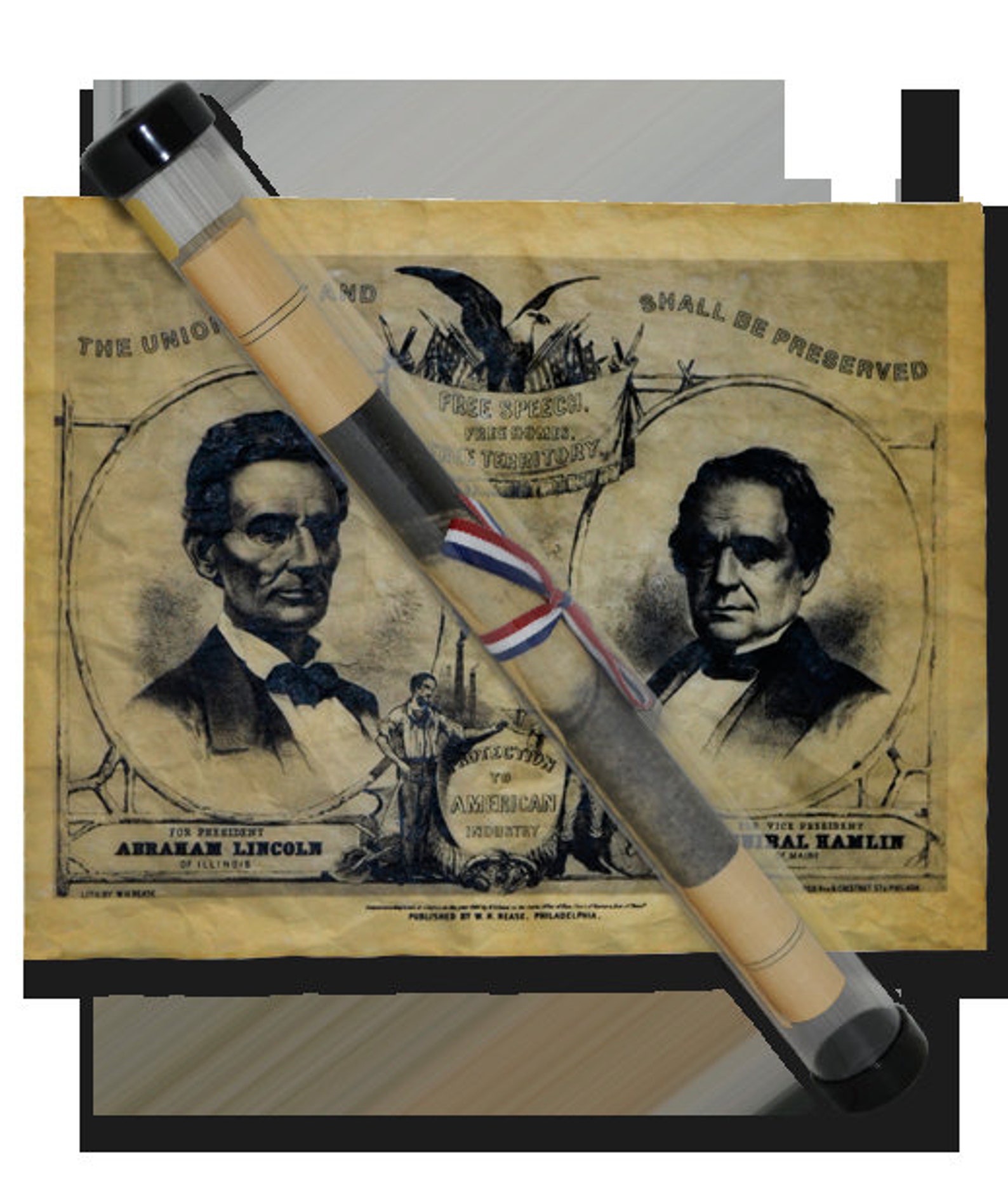 Abraham Lincoln Campaign Poster - 1860 (14 X 11) - Etsy