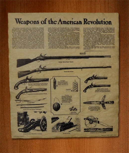 Weapons of the American Revolution (14" X 16") - Etsy