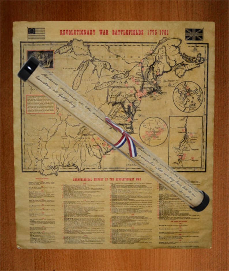 Revolutionary War Battlefields 1775-1781 (13.75" X 15.75") - Etsy
