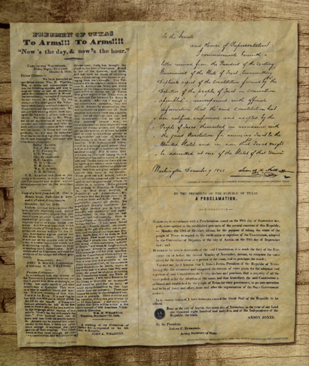 The Proclamation of Texas - Etsy