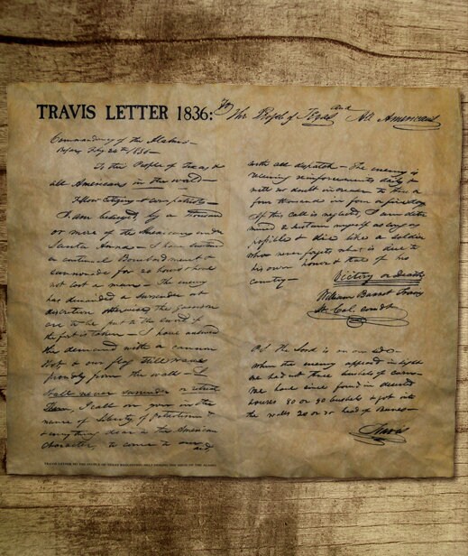 Travis Letter From 1836 - Etsy