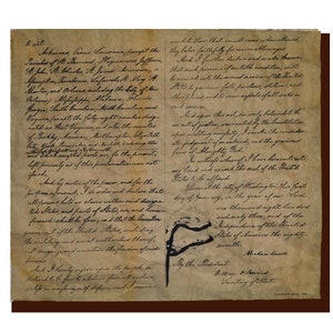 Emancipation Proclamation - Printed on 2 Pages of Genuine Antiqued ...