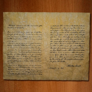 The Gettysburg Address - 1863 (14" X 11") - Etsy