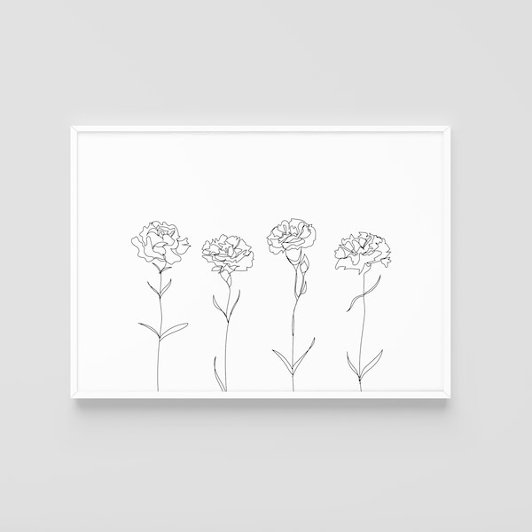 Carnation Printable - Etsy