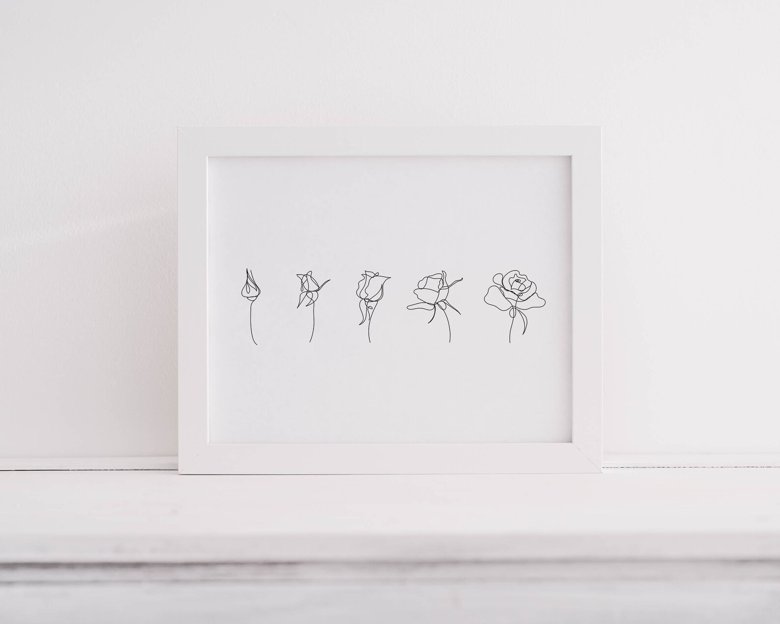 Life of Rose | One Line Drawing | Rose Art | Minimal Line Art ...