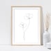 Poppy Poppies One Line Drawing DIGITAL DOWNLOAD Print Printable Flower ...
