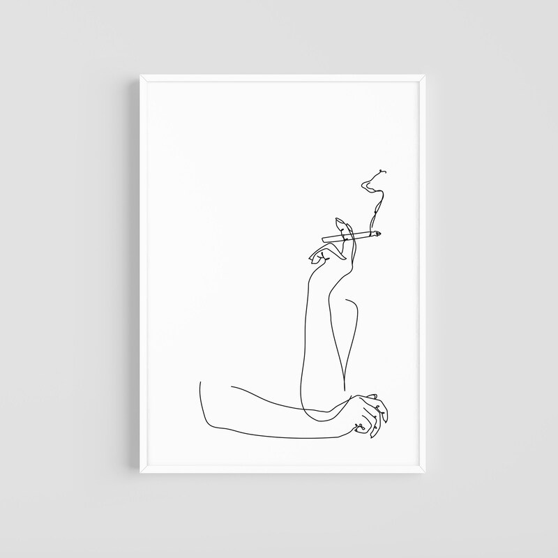 Woman Smoking - Etsy