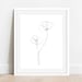Poppy Poppies One Line Drawing DIGITAL DOWNLOAD Print Printable Flower ...