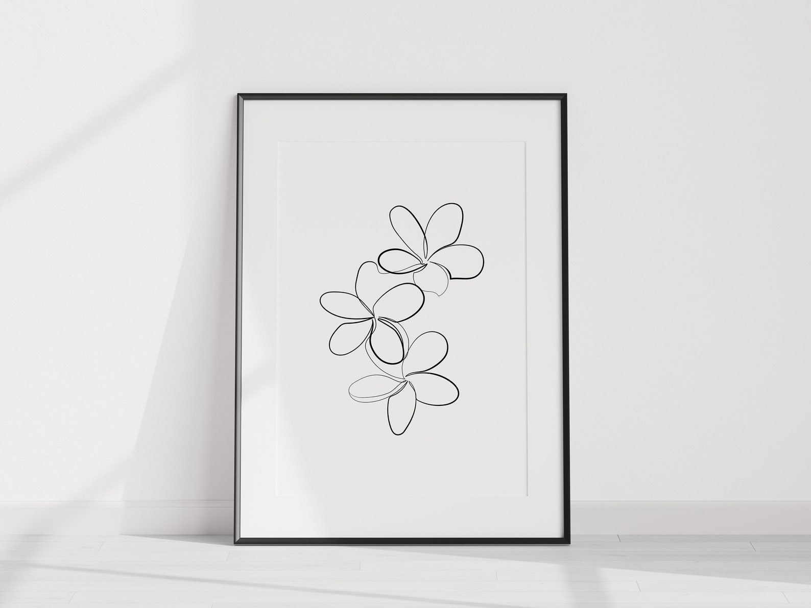 Frangipani | Plumeria | Botanical Print | Minimal Line Art | Printable ...
