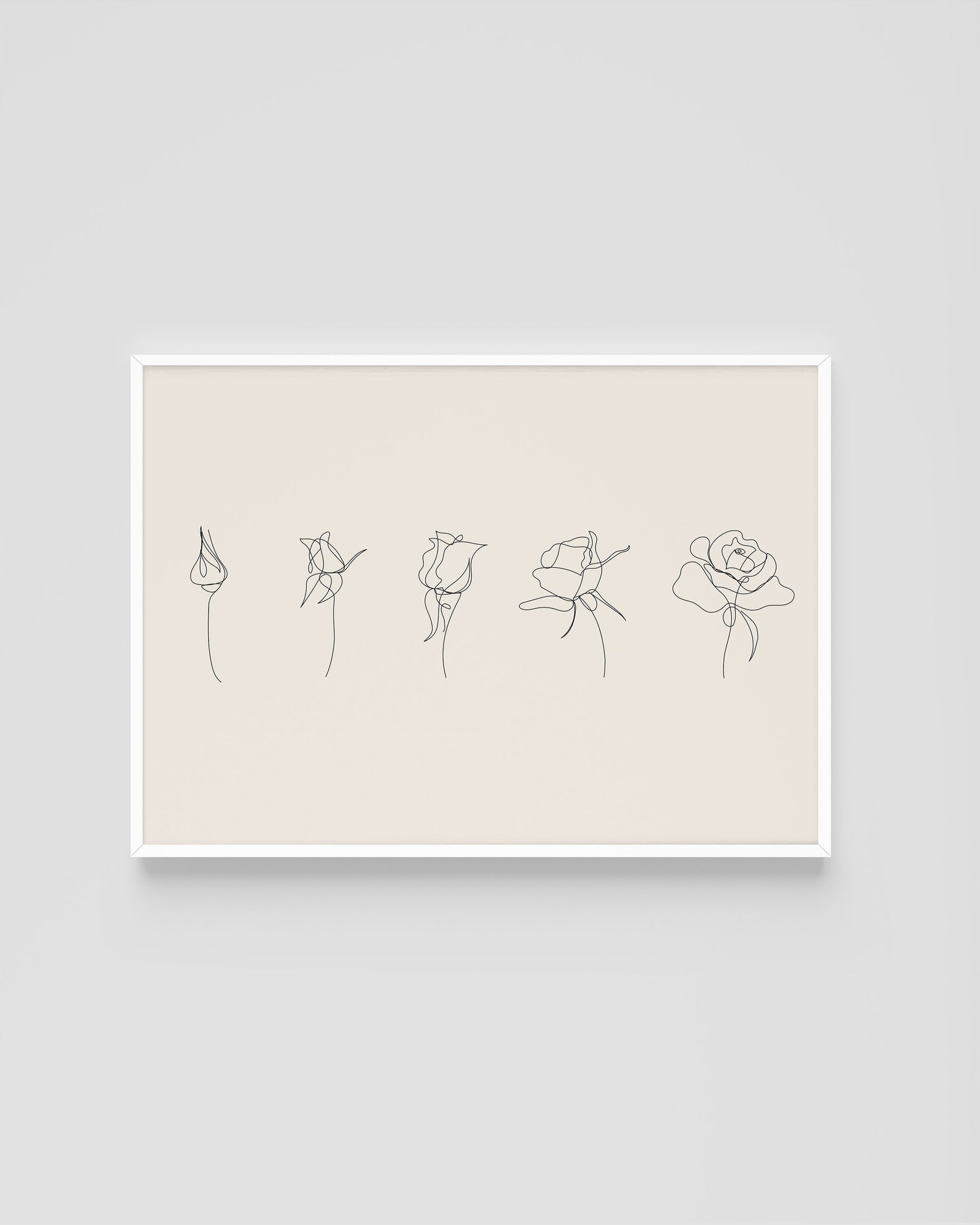 Life of Rose One Line Drawing Rose Art Minimal Line Art Printable Wall ...