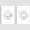 Violet One Line Drawing Art DIGITAL DOWNLOAD Print Printable Flower ...
