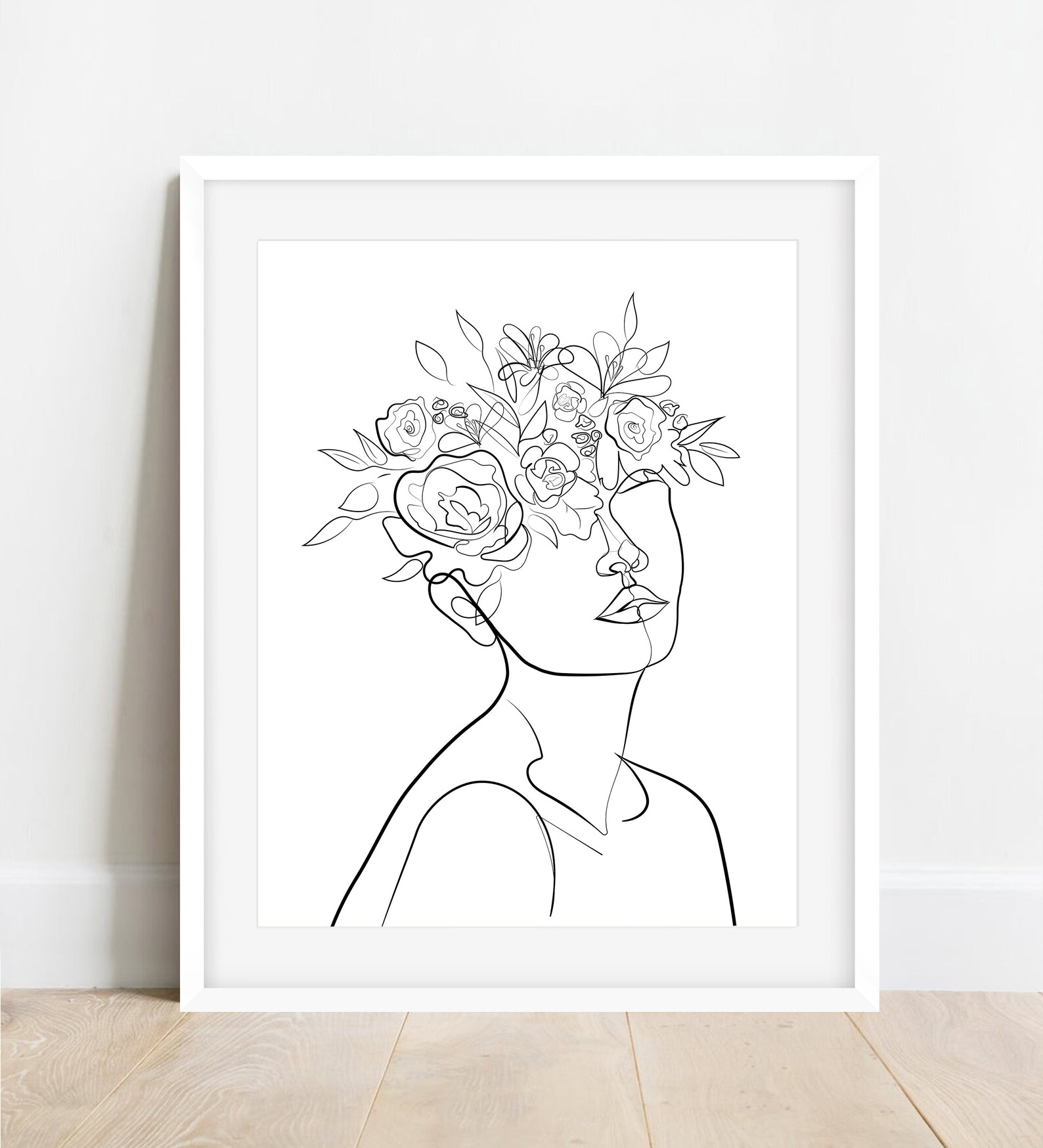 Flower Girl Crown | Female Line Art | Flower Girl Tiara | Minimal Line ...
