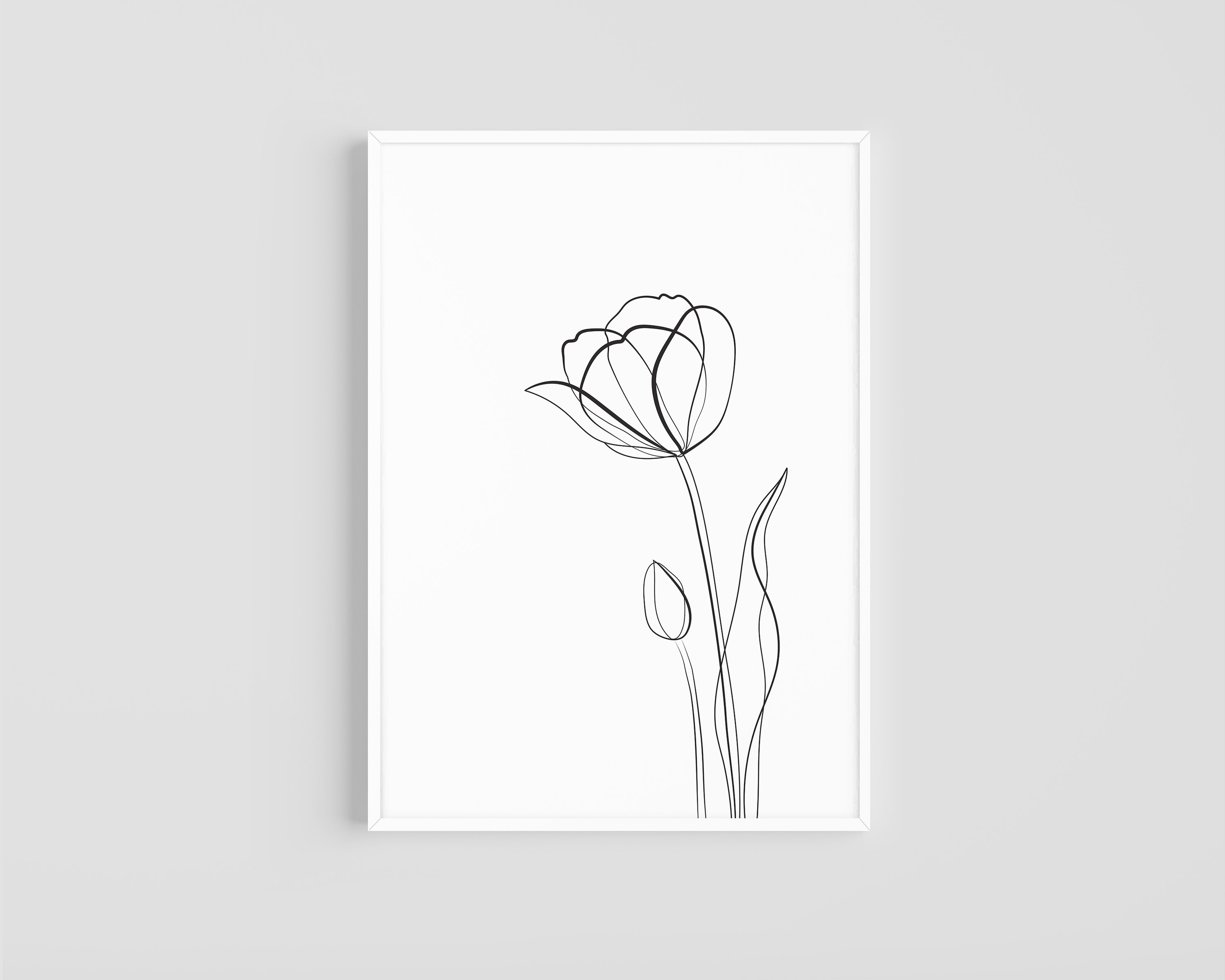 Tulip One Line Drawing Art DIGITAL DOWNLOAD Print Printable - Etsy ...