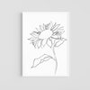 Violet One Line Drawing Art DIGITAL DOWNLOAD Print Printable Flower ...