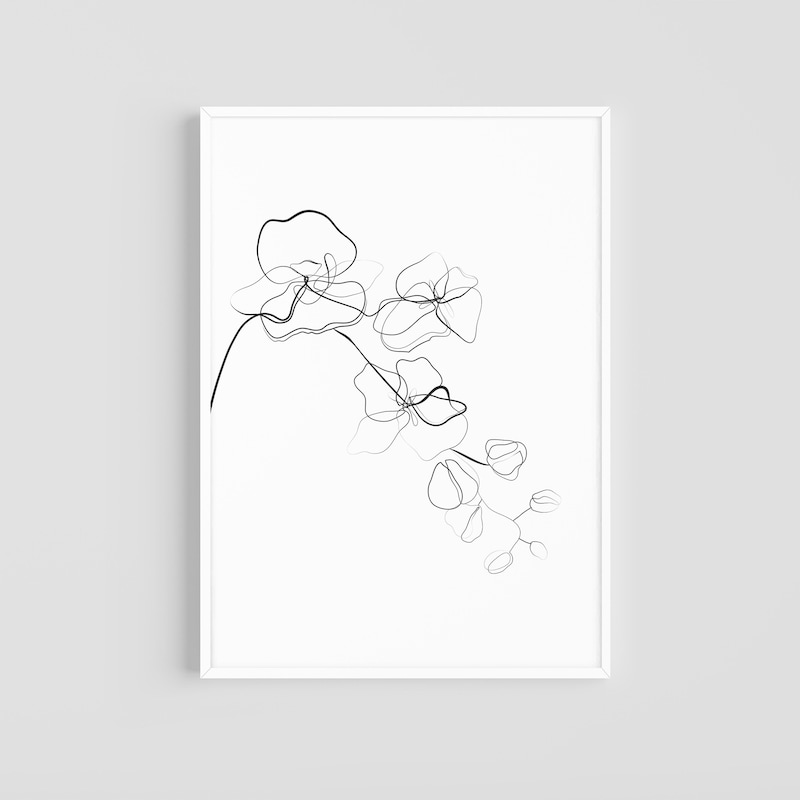 Orchid Drawing - Etsy