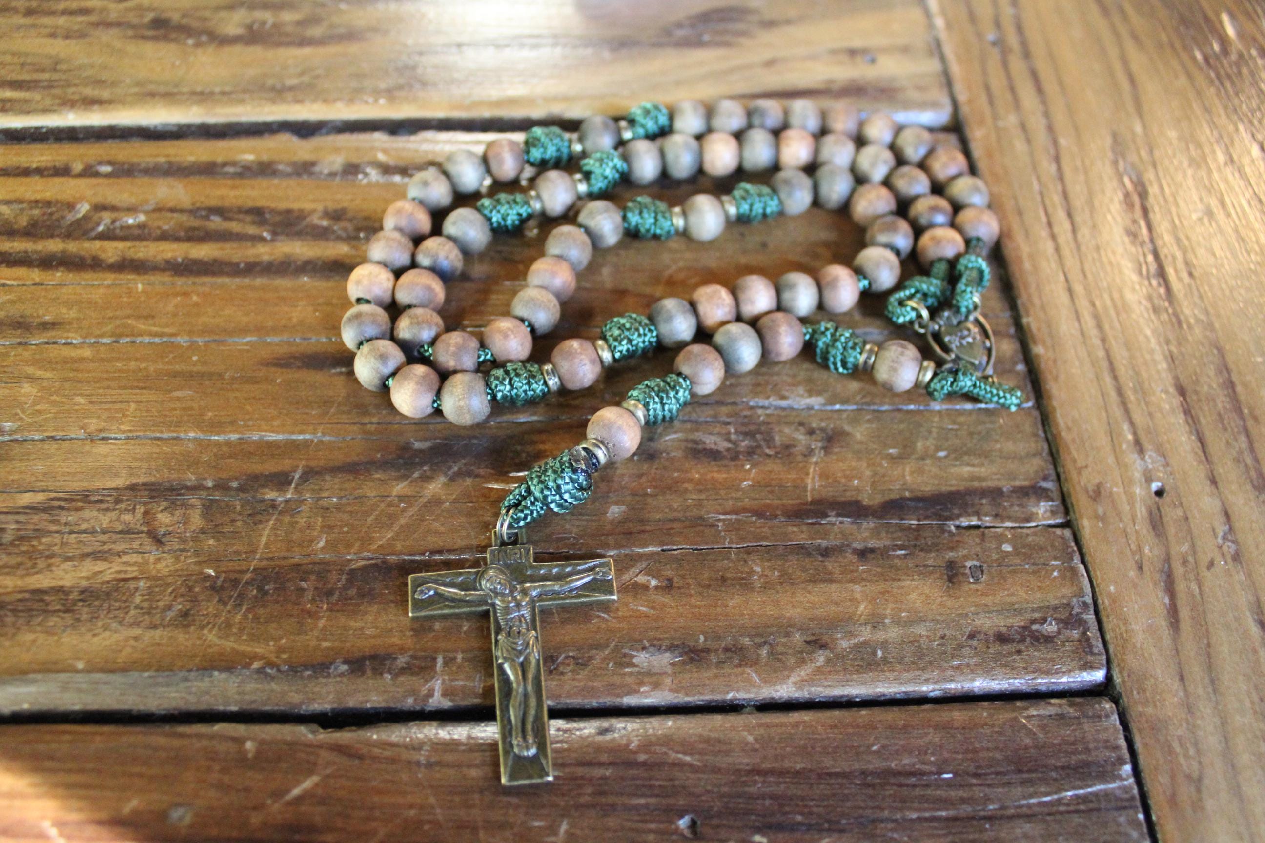 St. Jude | Handmade Catholic Rosary With Hand Stained Wood Beads ...