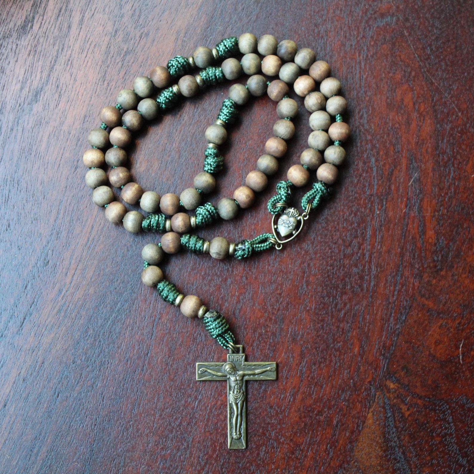 St. Jude | Handmade Catholic Rosary With Hand Stained Wood Beads ...