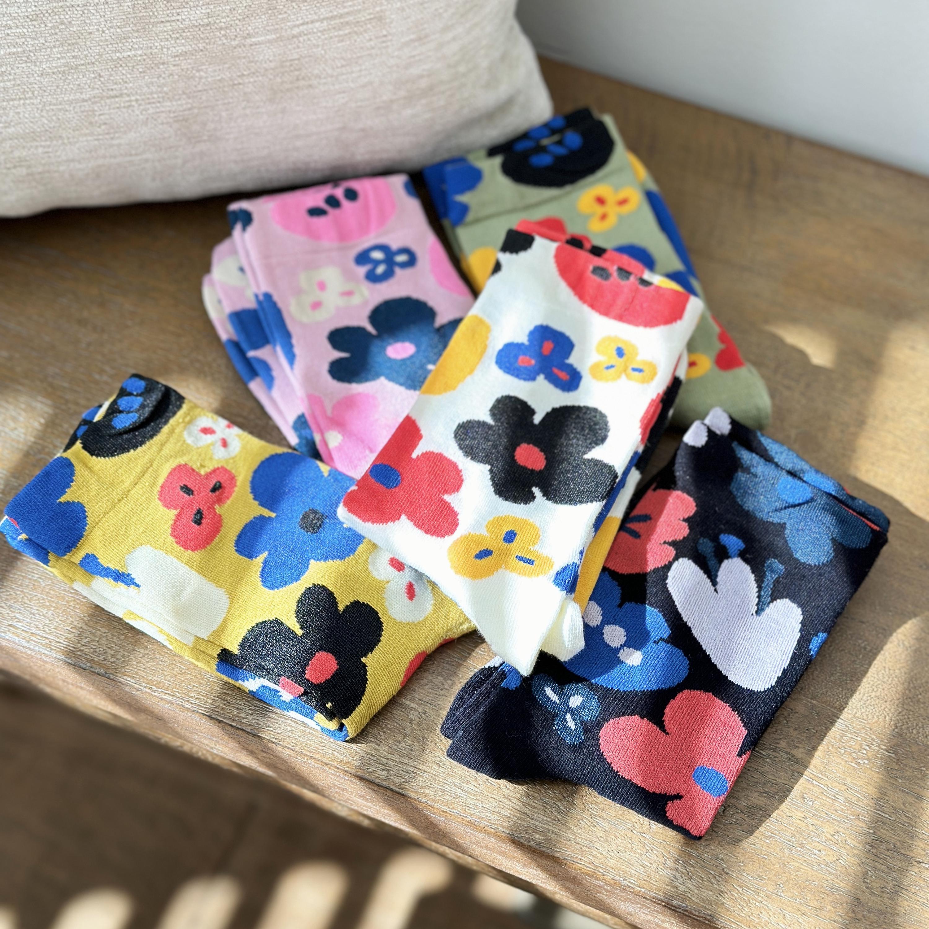 Clearance SALE - 5-pack (random Color) Colorful Floral Novelty Casual ...