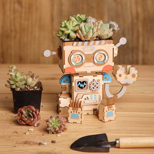 Robot Planter - Etsy