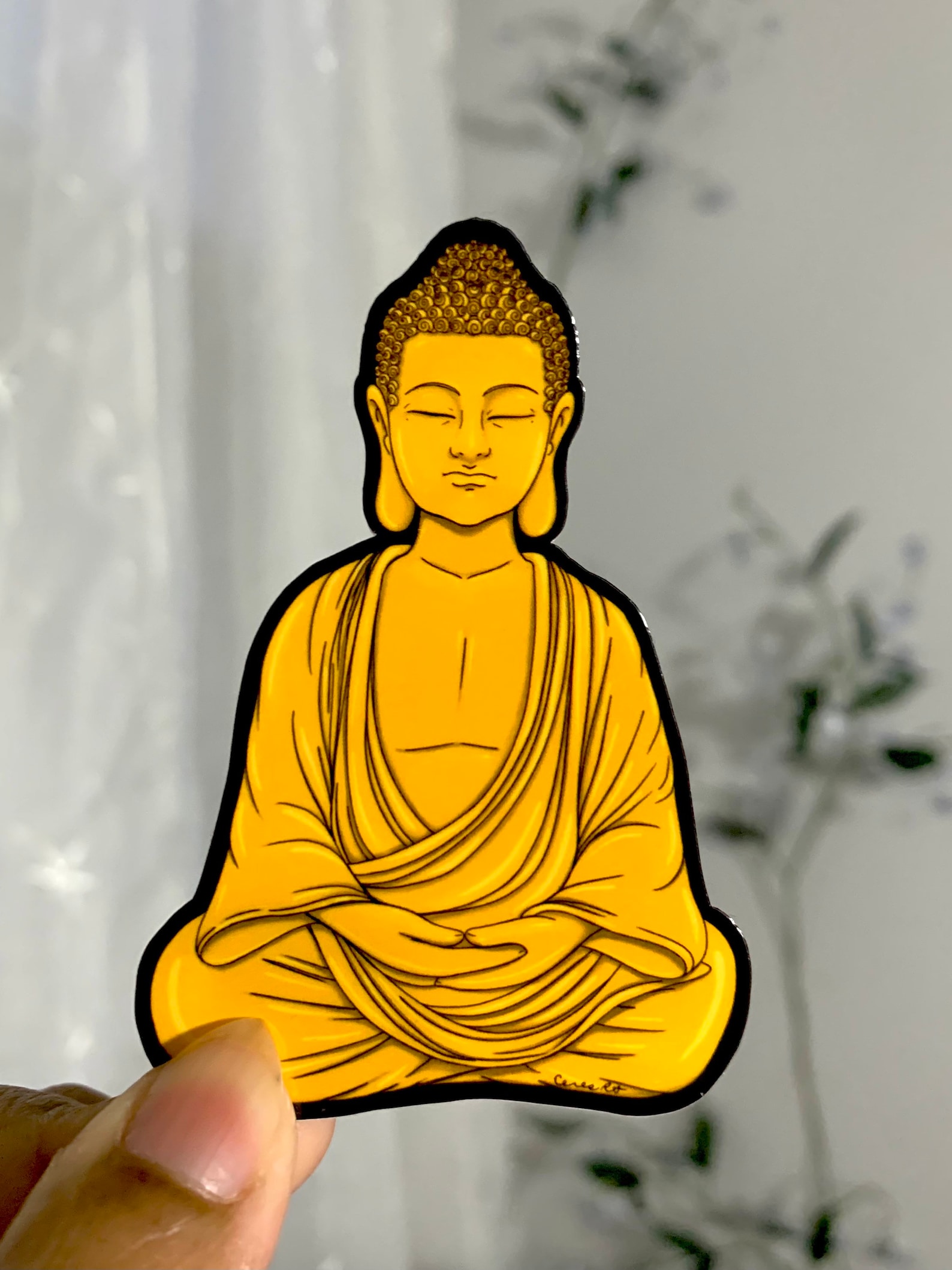 Buddha Statue Waterproof Bumper Stickers, Available in 4 Colors, for ...