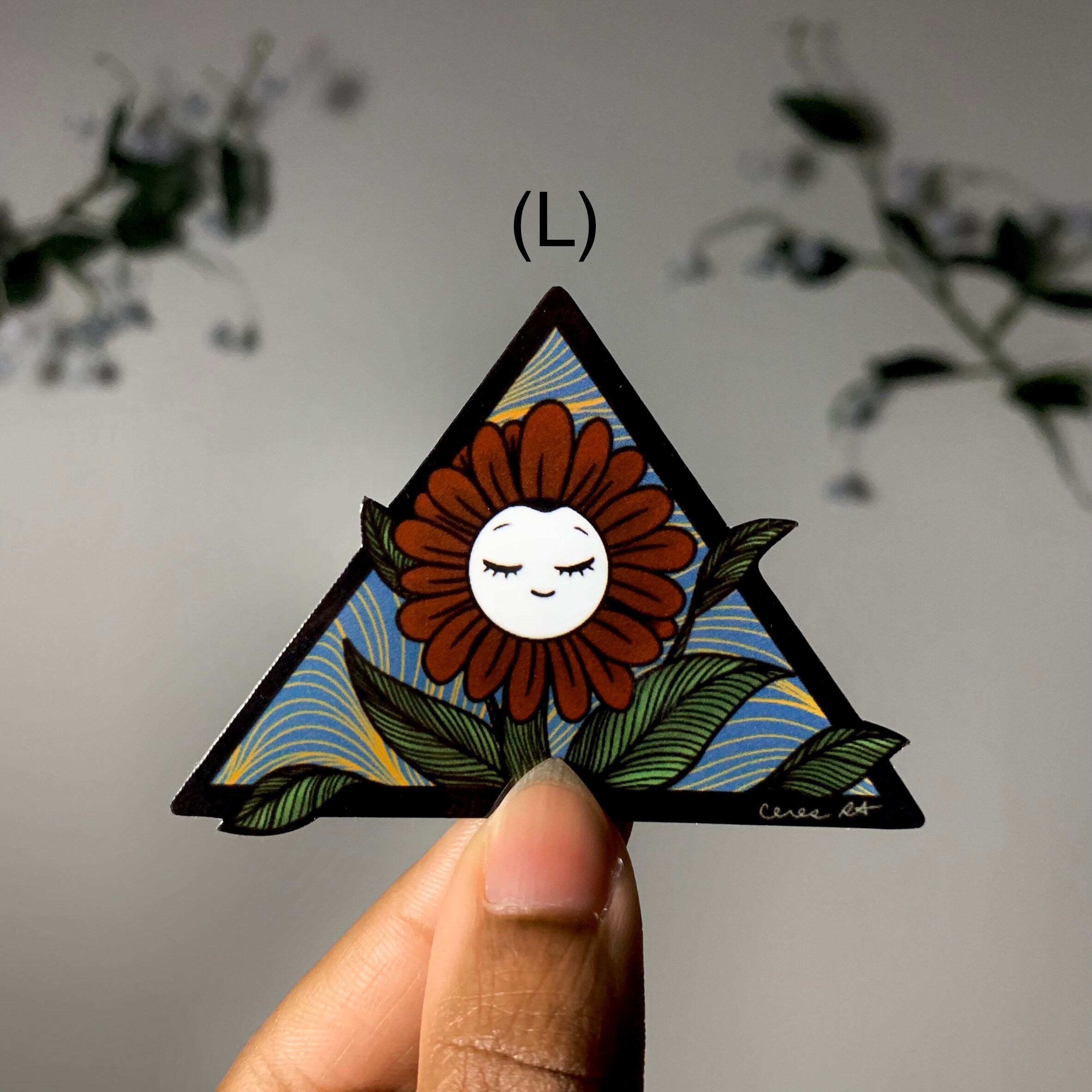 Happy Flower Chill Expression Flower Face Waterproof Vinyl - Etsy